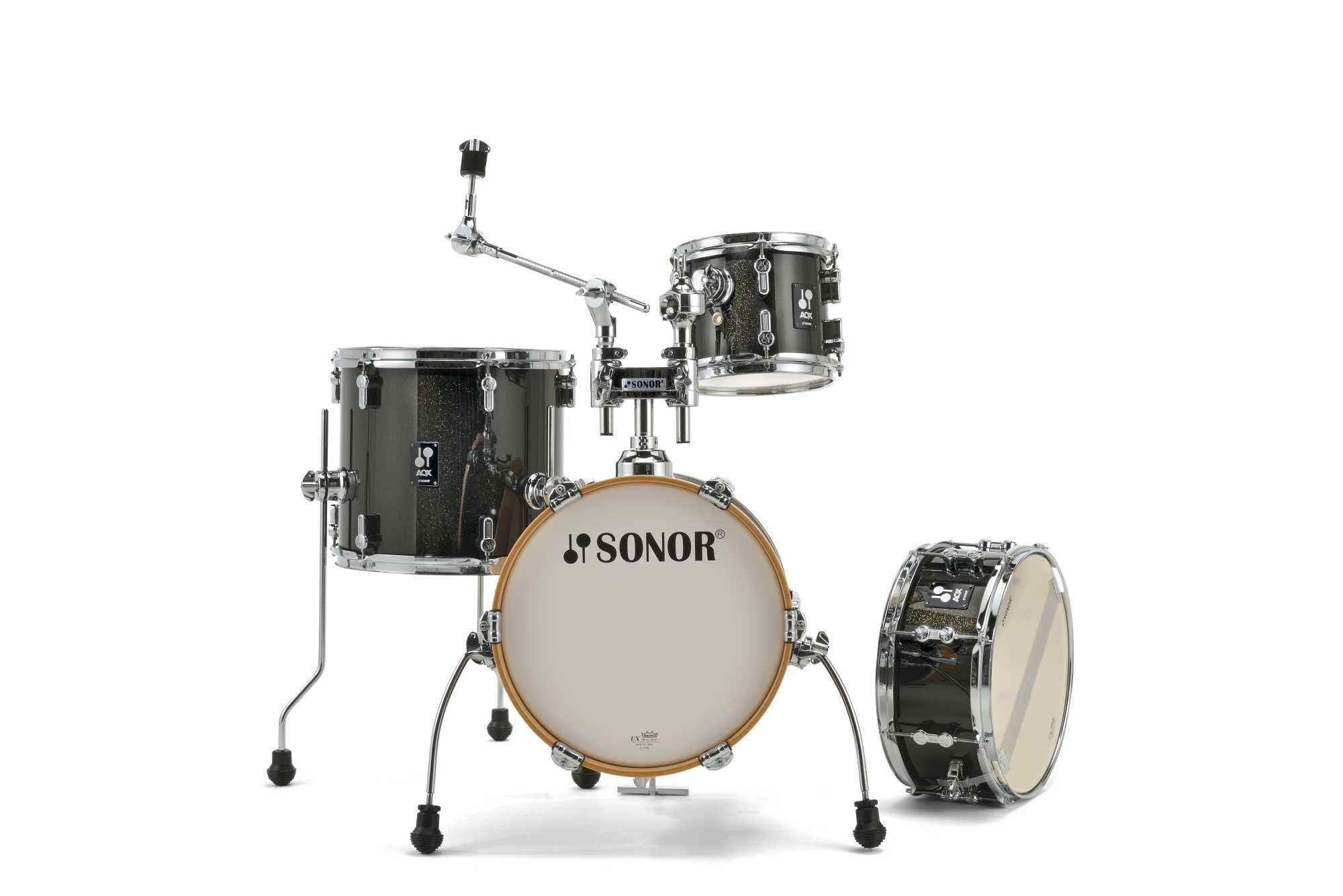 Sonor AQX Micro Set BMS Drums Zwart Midnight Sparkle