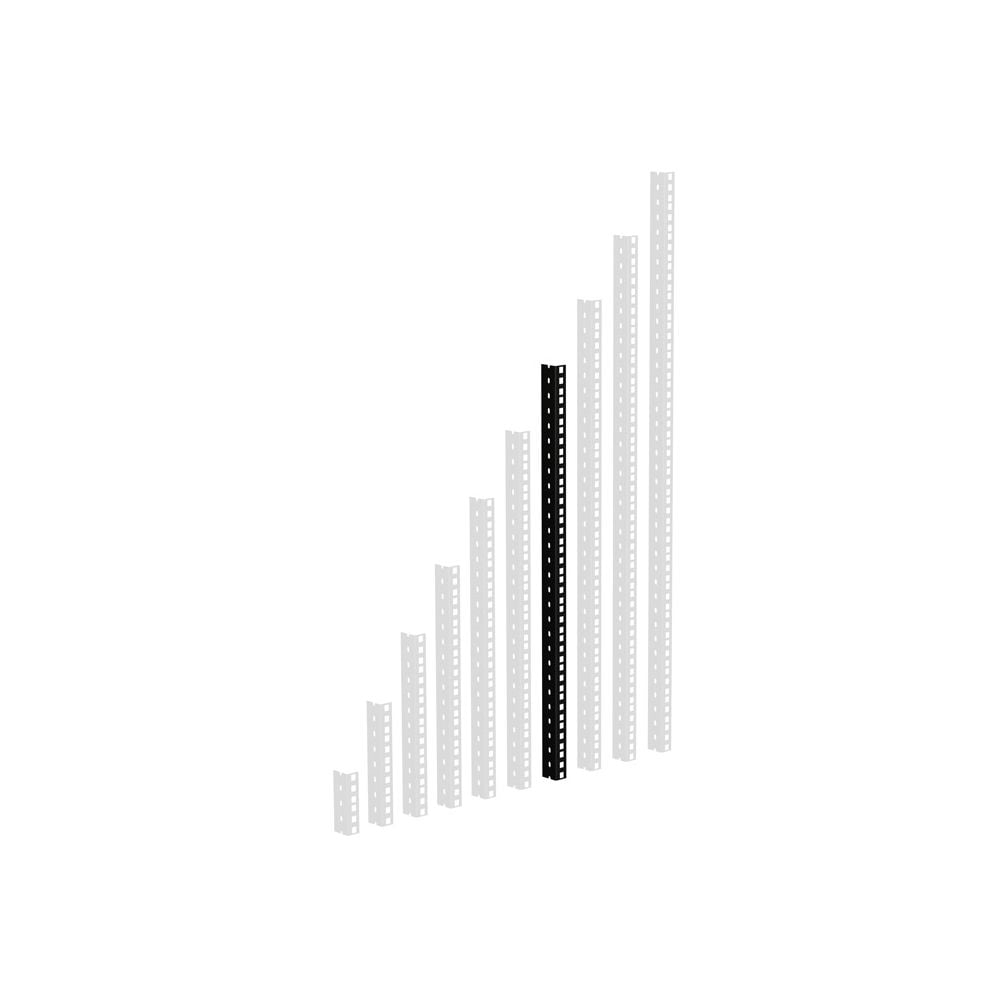 Adam Hall Rack Rail 14 Black | 14 U rack rail black