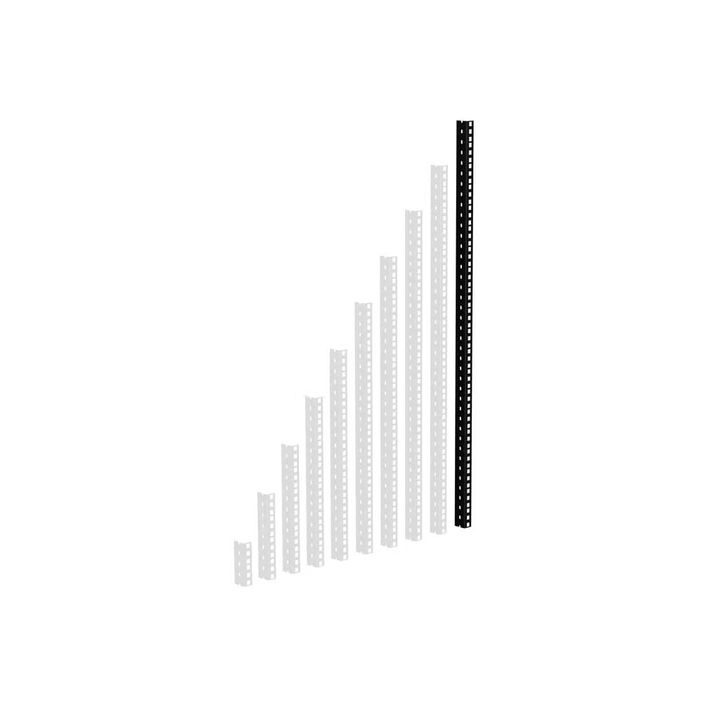 Adam Hall Rack Rail 20 Black | 20 U rack rail black