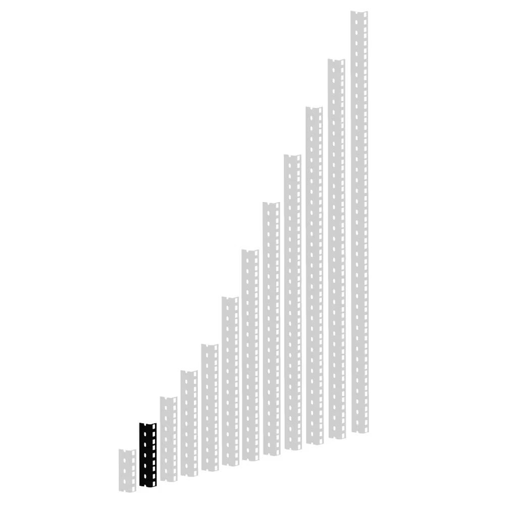 Adam Hall Rack Rail 03 Black - 3 U rack rail black